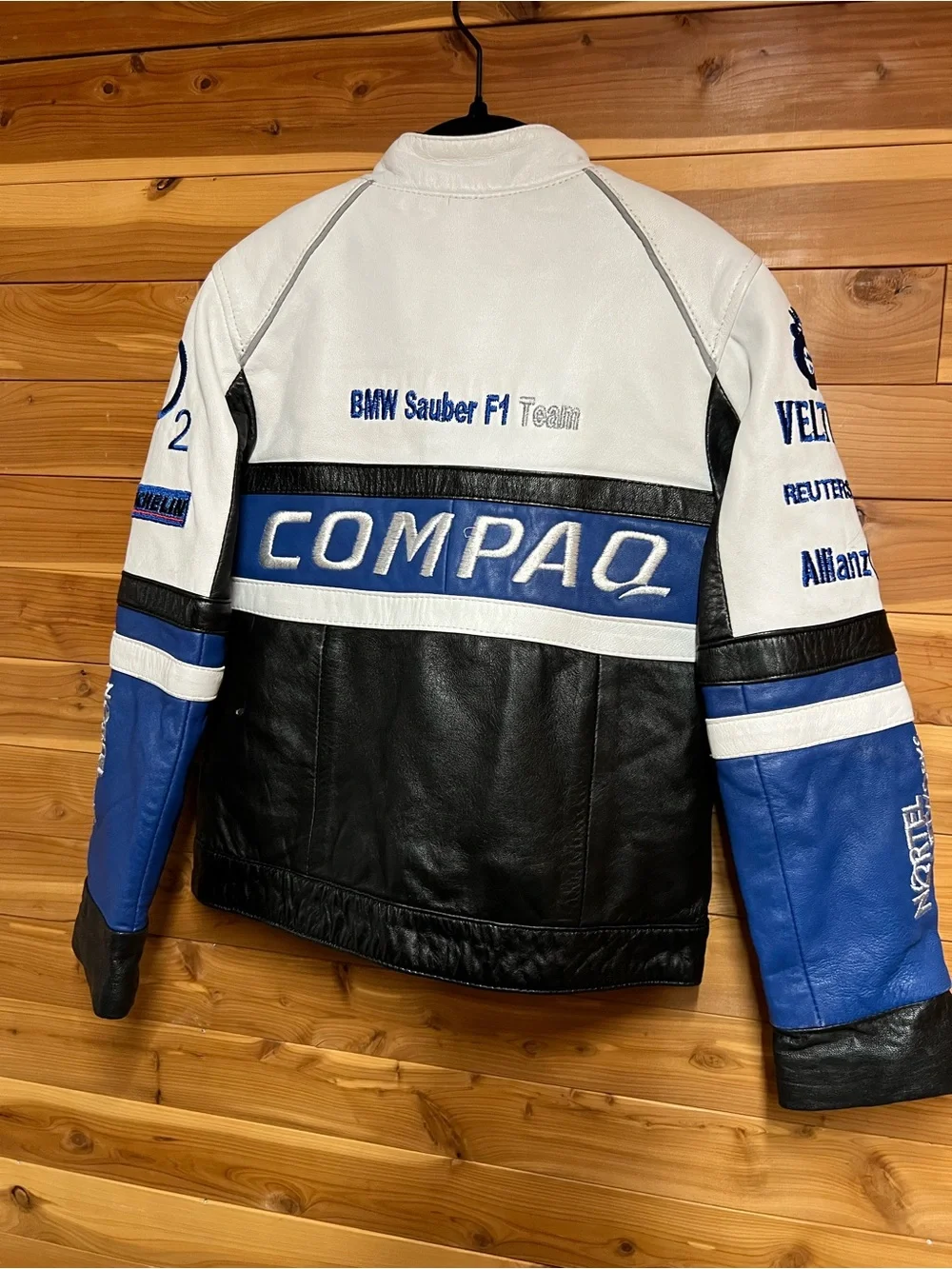Jackets & Coats | Compaq Vintage Racing Leather Jacket With Intel Logo ...